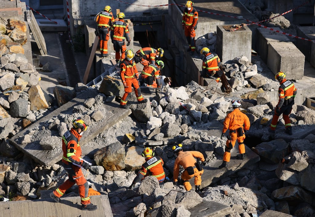 Collapsed buildings, rescue drones and survivors under rubble: Hong ...