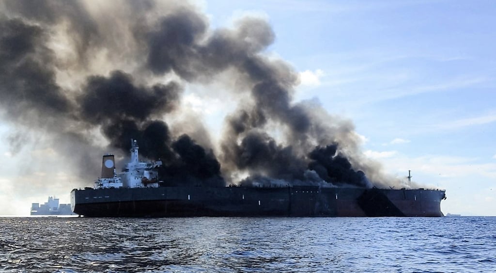 Chinese oil tanker bound for Singapore catches fire off Malaysia, 2 ...