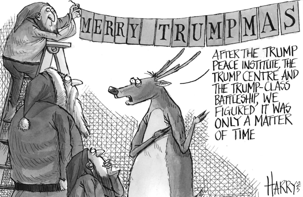 Fire scams, IndiGo woes, Merry Trumpmas: cartoonist Harry Harrison’s ...