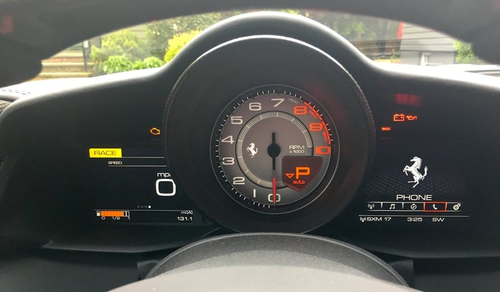 ferrari 488 speedometer