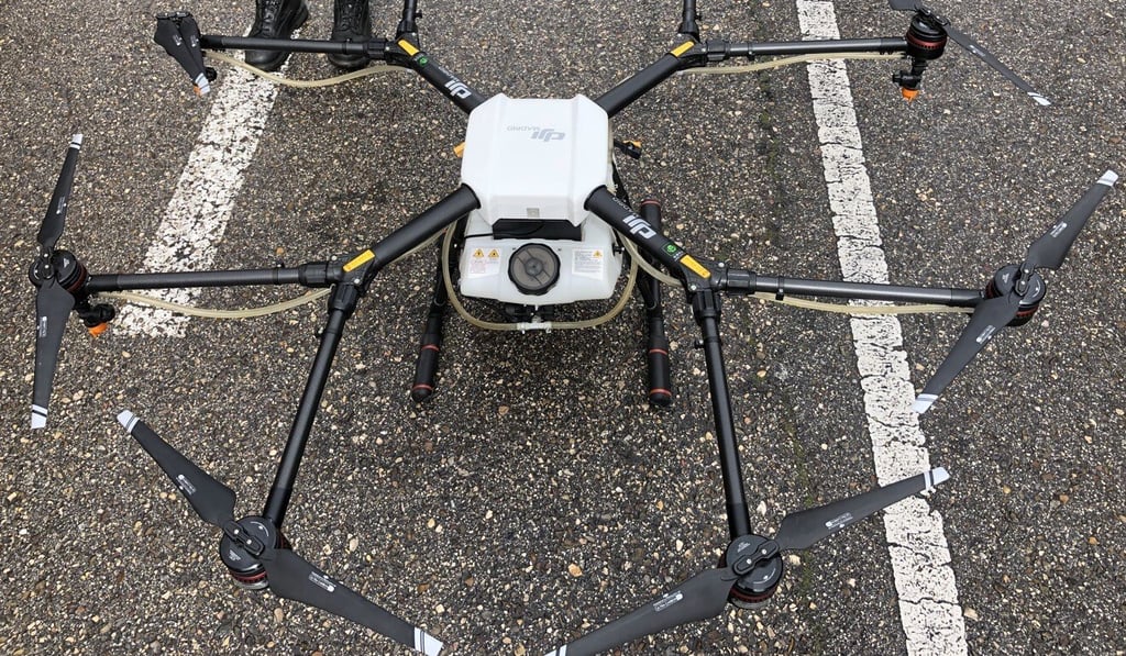 Drone disinfectant spray store