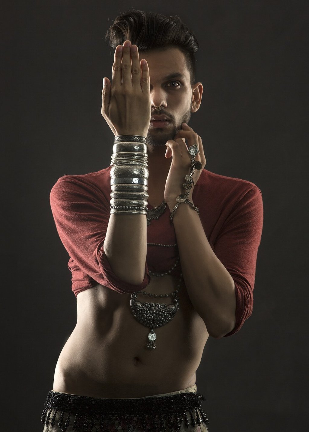 indian belly dancing guy