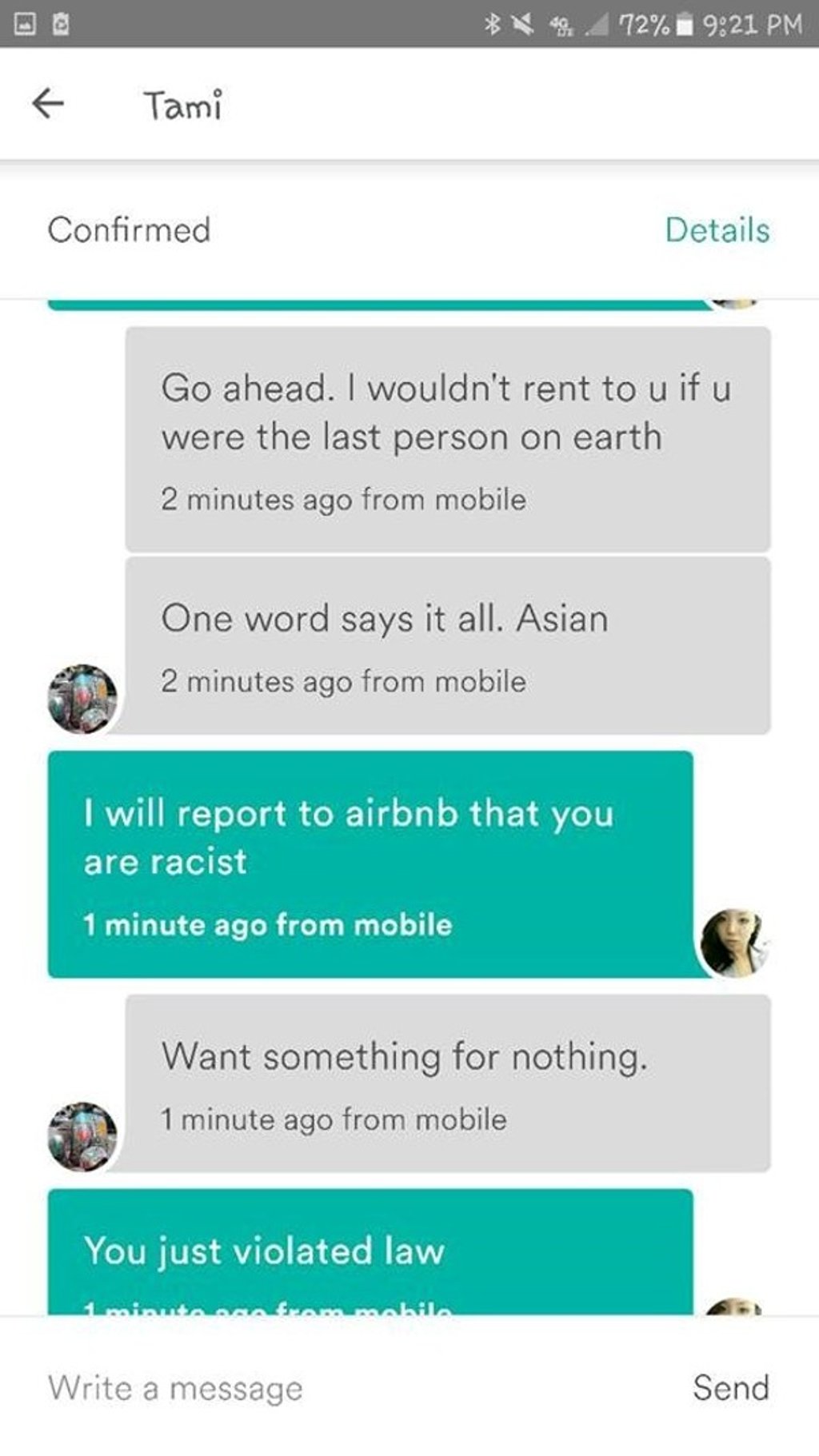 Airbnb host told rejected guest ‘one word says it all. Asian’. Now host ...