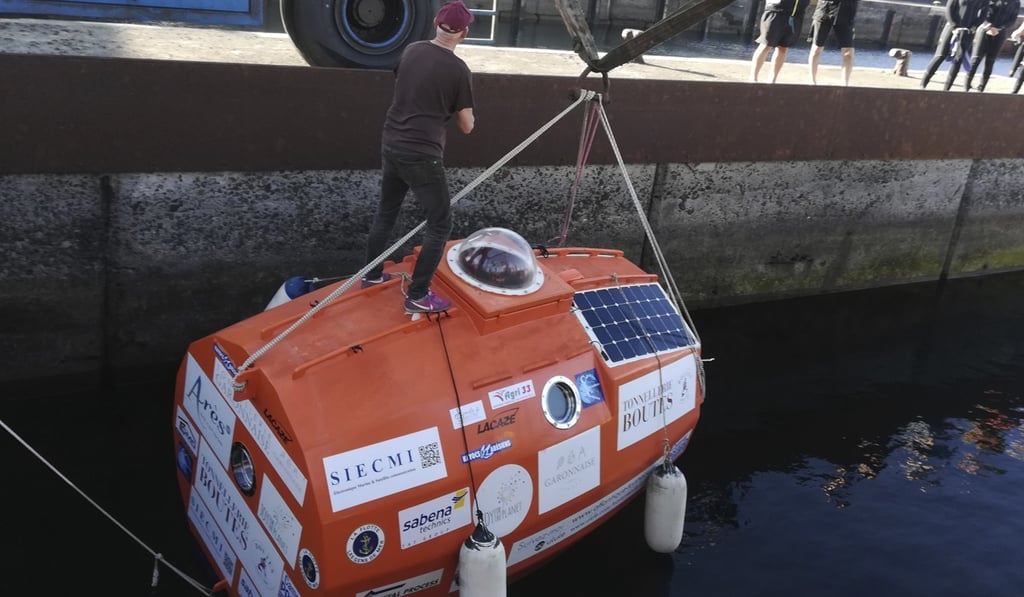 Frenchman Jean-Jacques Savin is trying to cross the Atlantic Ocean in a ...