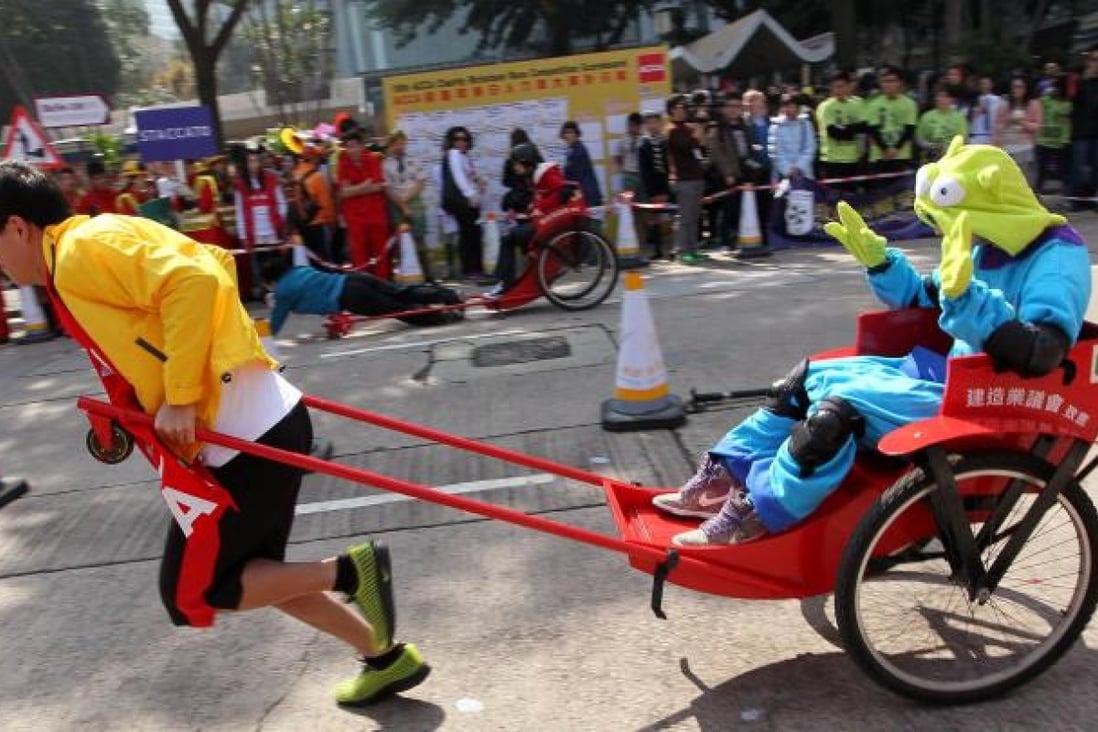 Accountants raise HK$1.1 million in annual rickshaw race | South China ...
