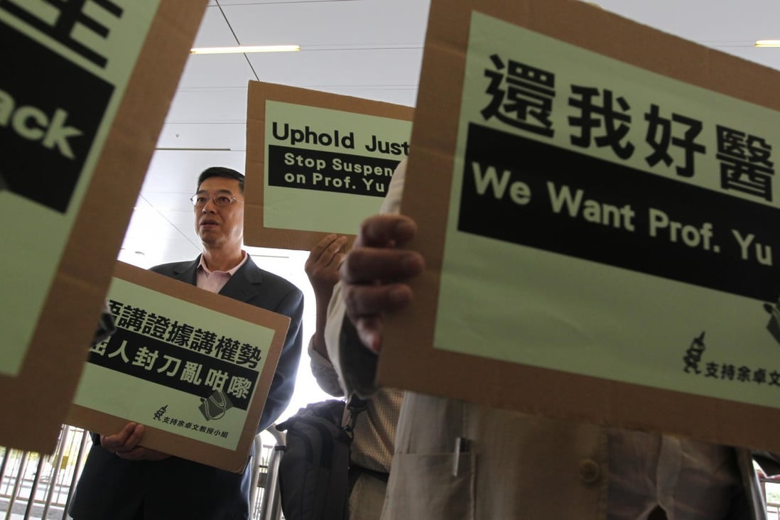 Marchers rally against top cardiac surgeon's suspension | South China ...