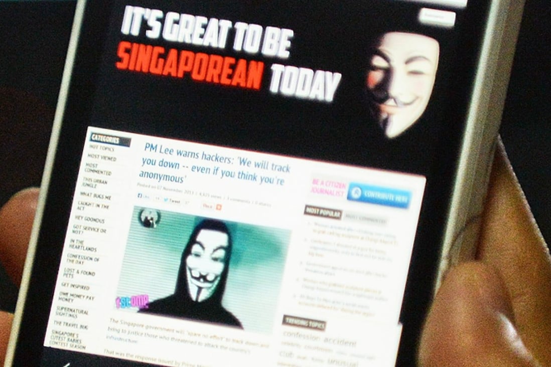 Singapore police identify six men in 'Anonymous' website hacking case ...