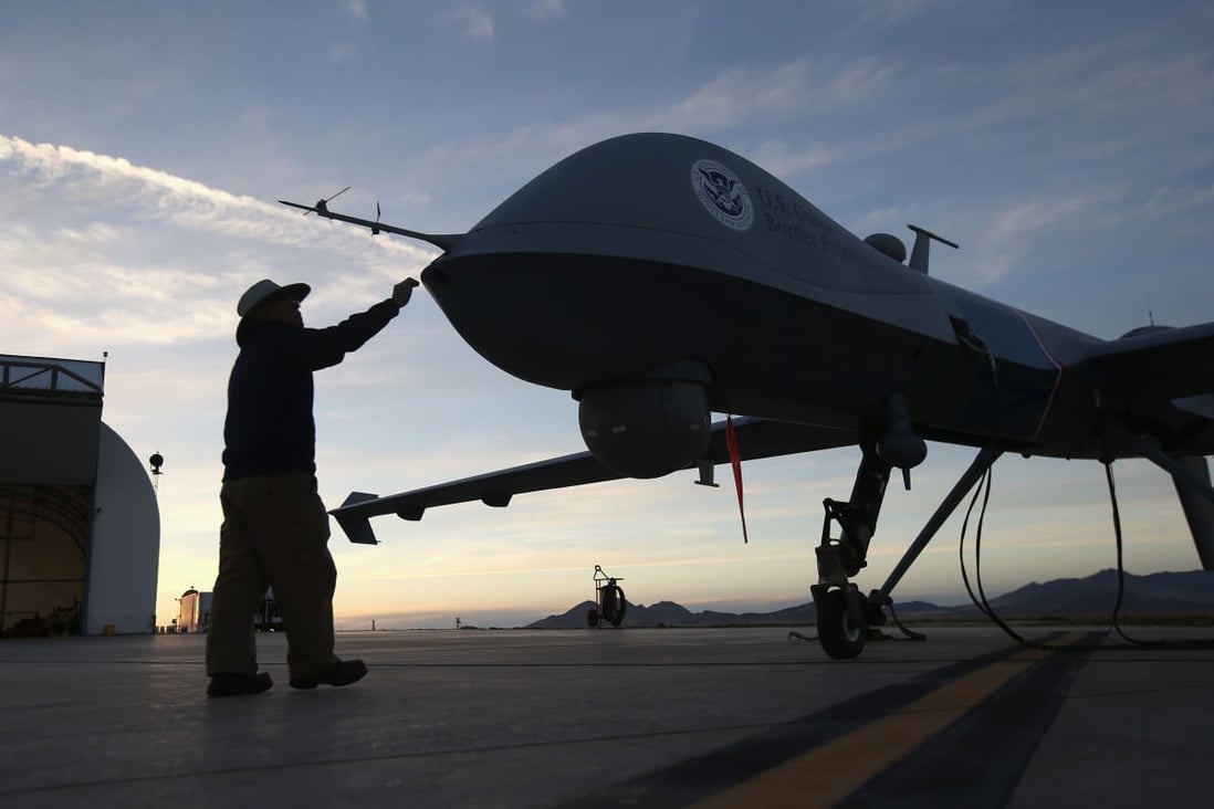 US border drones grounded after one crashes off California coast ...