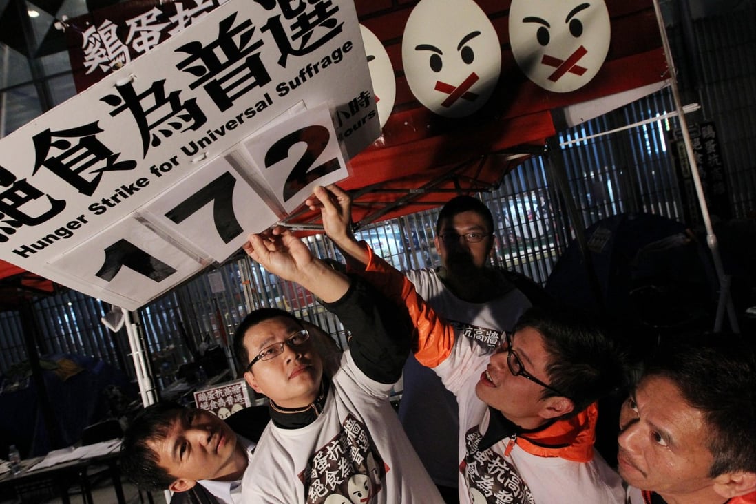 Hunger strike for universal suffrage reaches eighth day but is starved ...