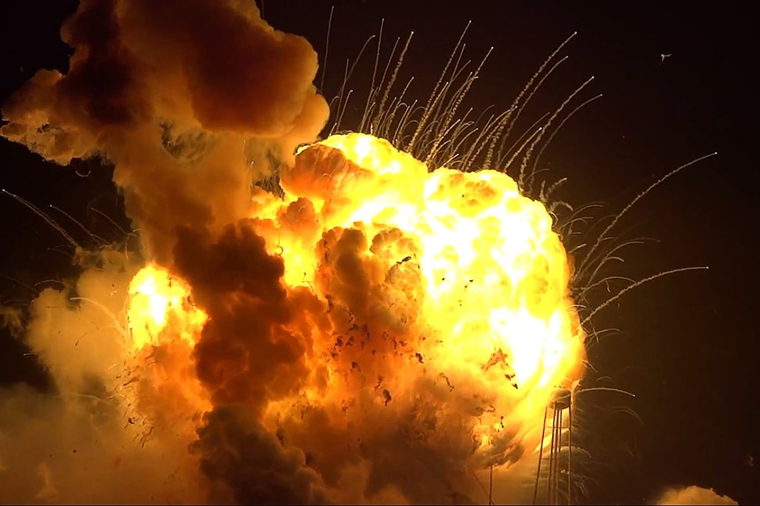 Unmanned Antares space rocket explodes on lift-off after failed US ...