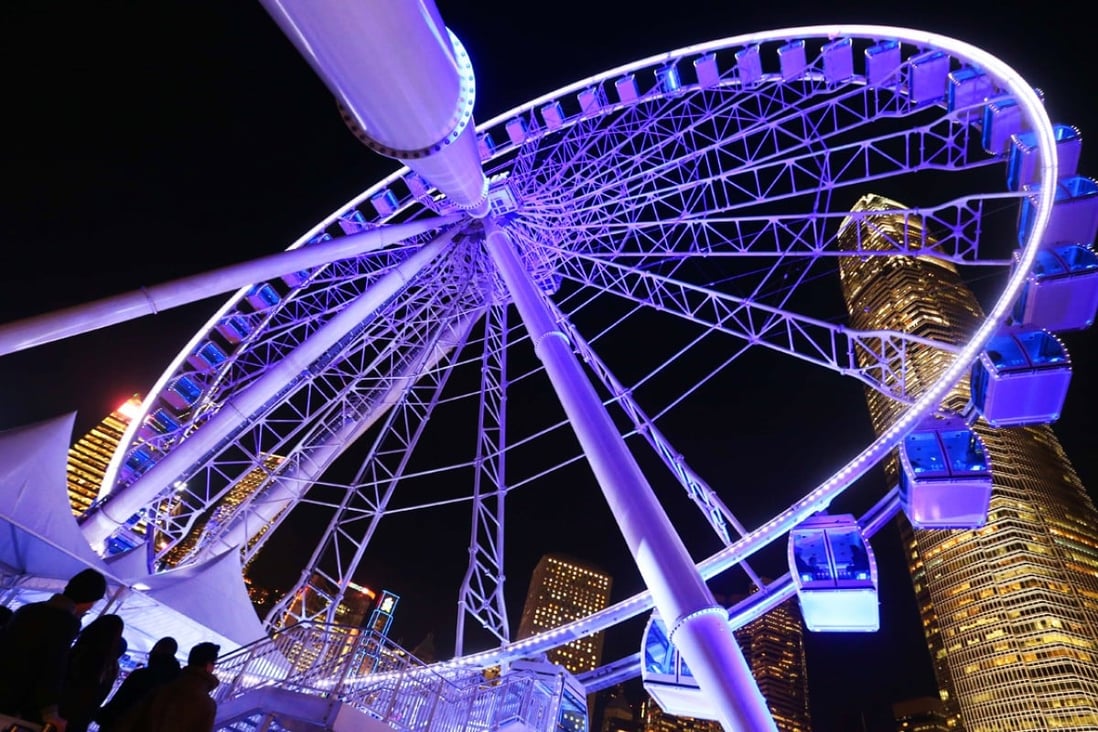 Clear skies as Hong Kong’s first Ferris wheel finally opens for ...