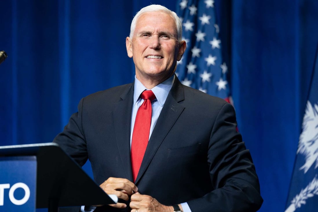 Pence ties himself to Trump, in first public speech since leaving ...
