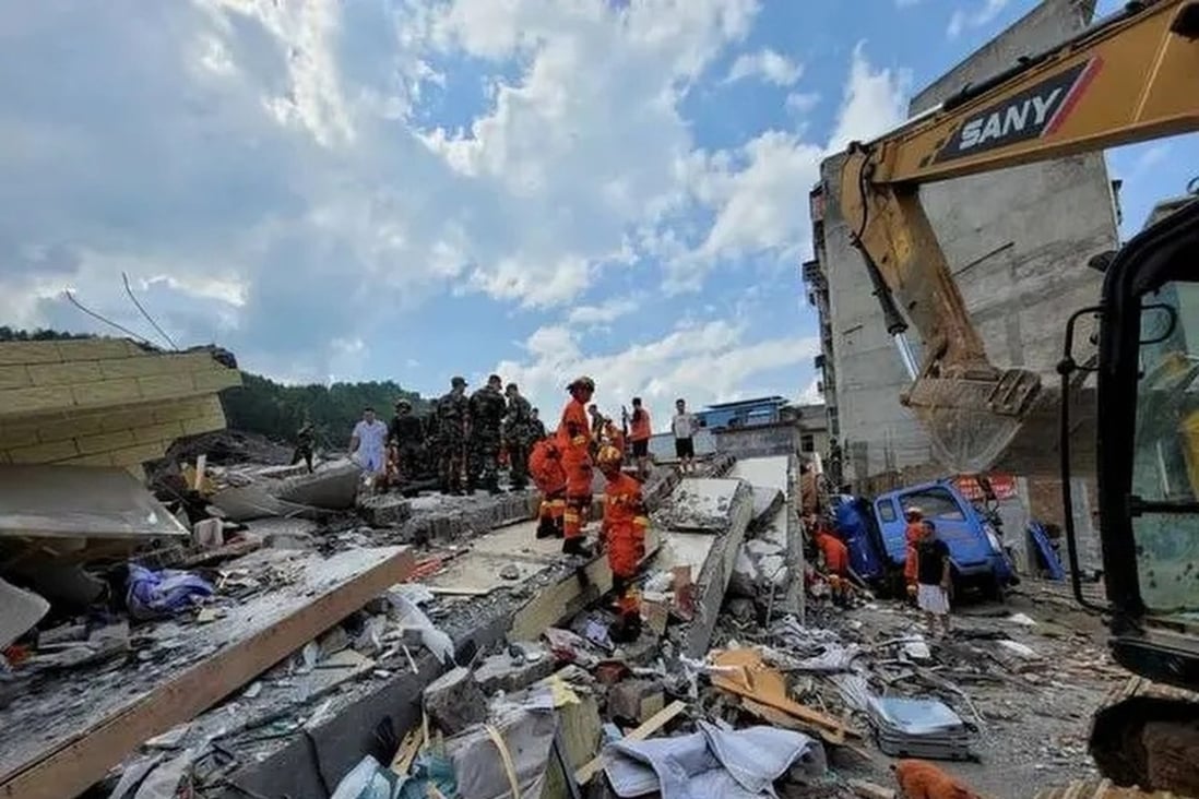 Five dead after housing block collapses in central China | South China ...