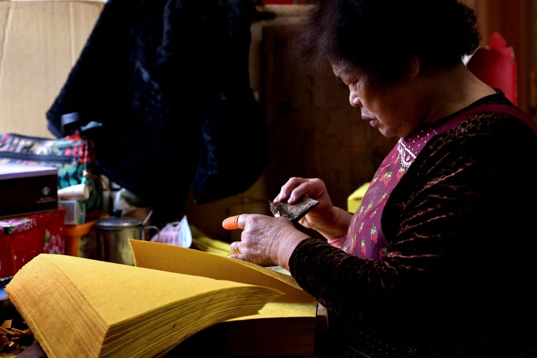 Taiwanese family’s handmade joss paper in demand for Lunar New Year ...