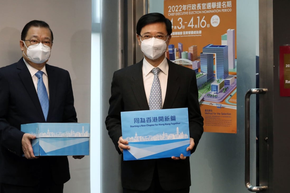 Hong Kong chief executive election 2022: John Lee submits 786 ...