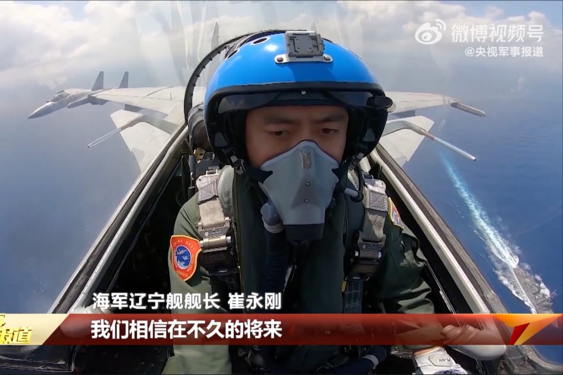Does this video show a Chinese navy fighter jet warning off a US ...