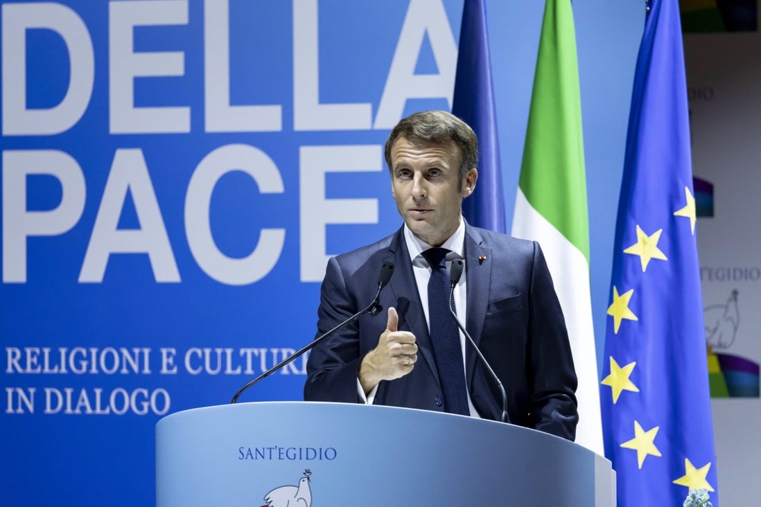 Ukrainians Will Decide When Peace Is Possible Macron Tells Rome Peace