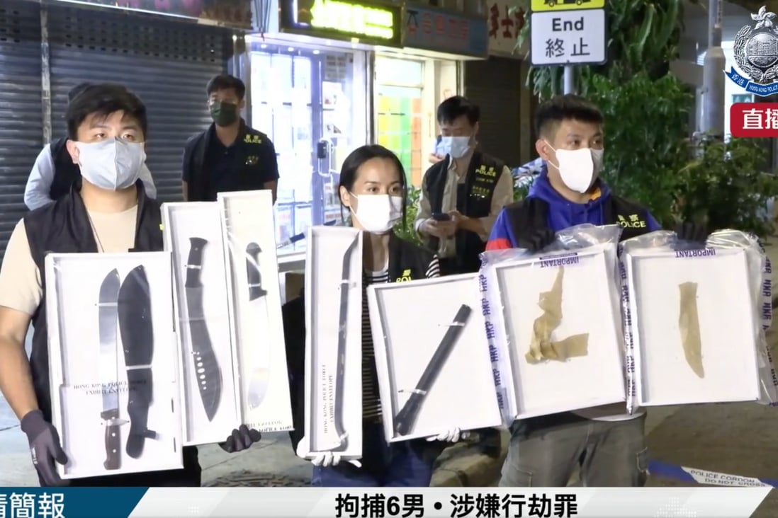 Hong Kong police arrest 6 suspected triad members after trio with ...
