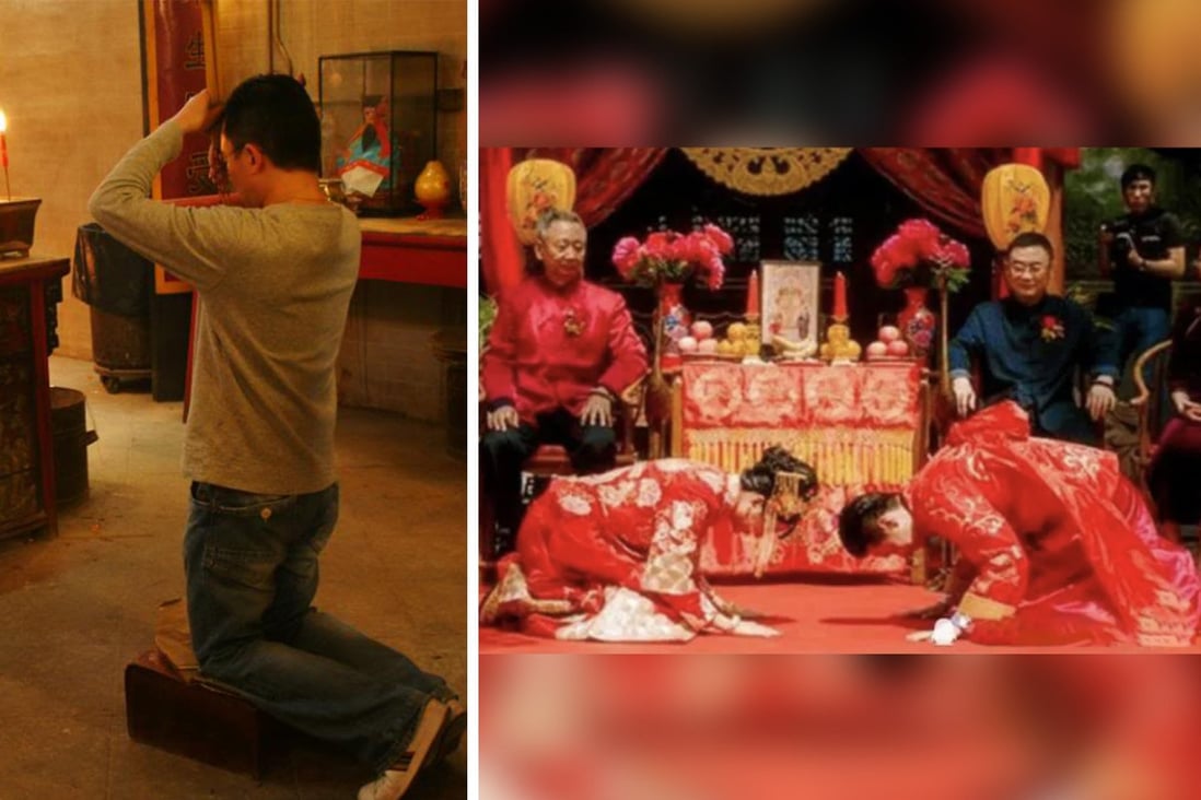 Respect or grovel? On-stage kowtow before veteran actor by Hong Kong ...