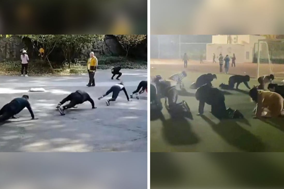 Walking On All Fours Campus Crawlers Spark China Wide Fitness Craze As 4 Million Tap Into