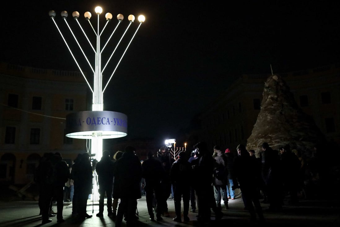 Jewish festival of lights begins in Ukraine as battles rage | South ...