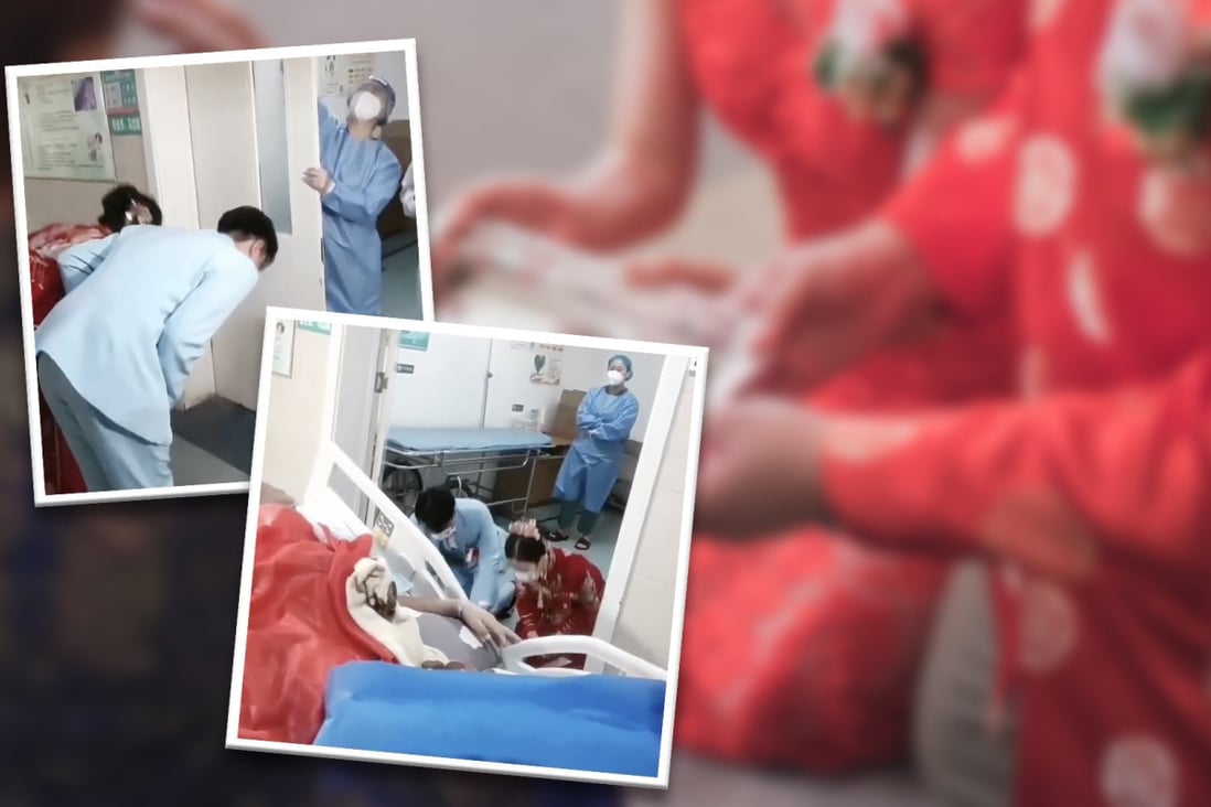 Comatose kowtow: Chinese newlyweds genuflect beside hospital bed of ...