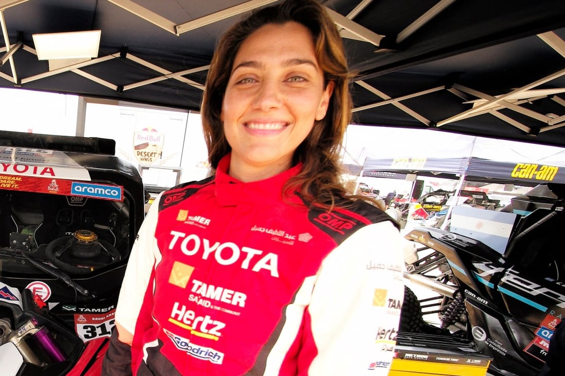 As a Saudi woman at the wheel in the Dakar rally, Dania Akeel steers ...