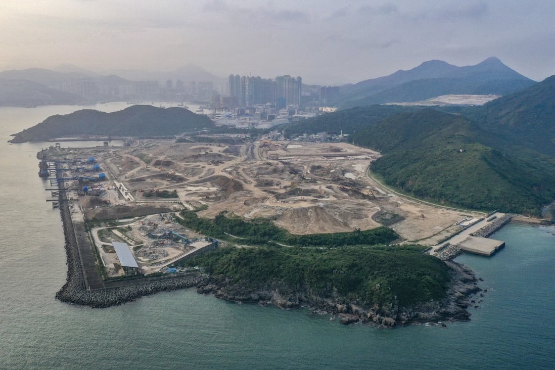 Hong Kong planning authorities scale back rail link reclamation work for housing project after ...