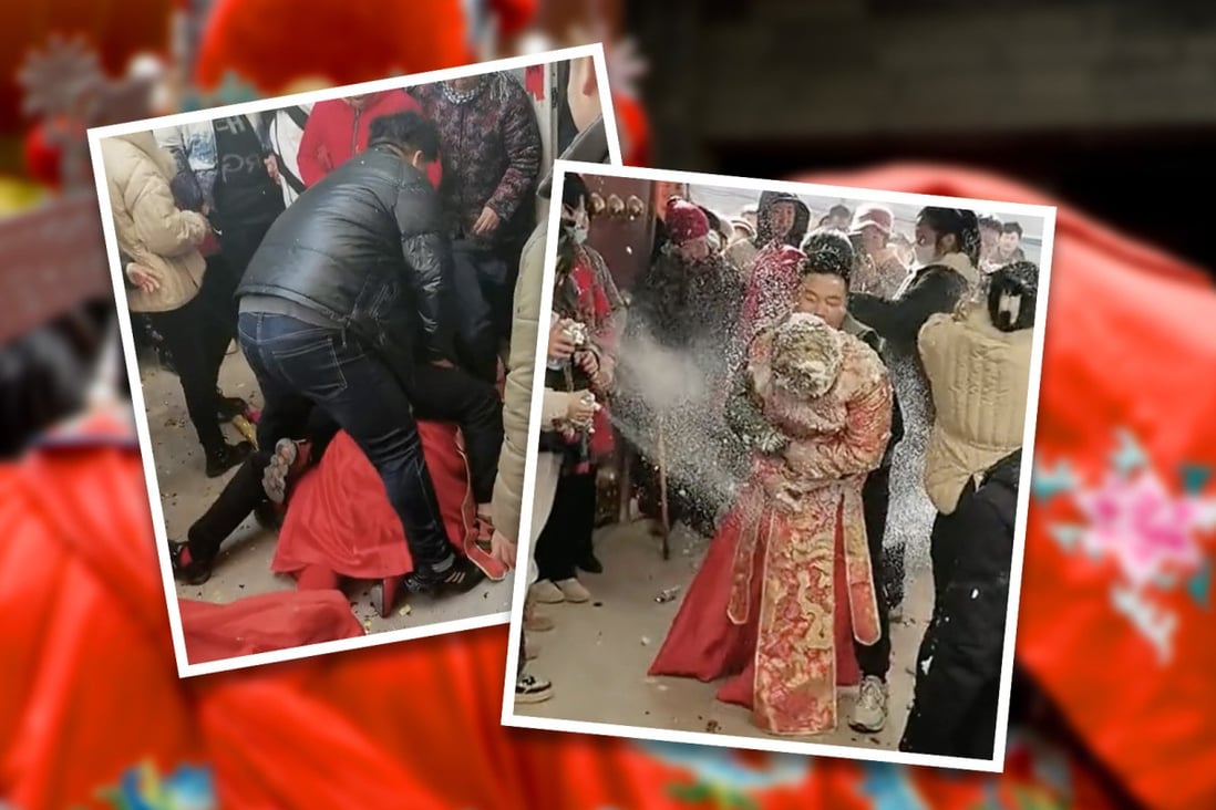 Hazing havoc: violent Chinese wedding ‘ceremony’ sees bride attacked ...