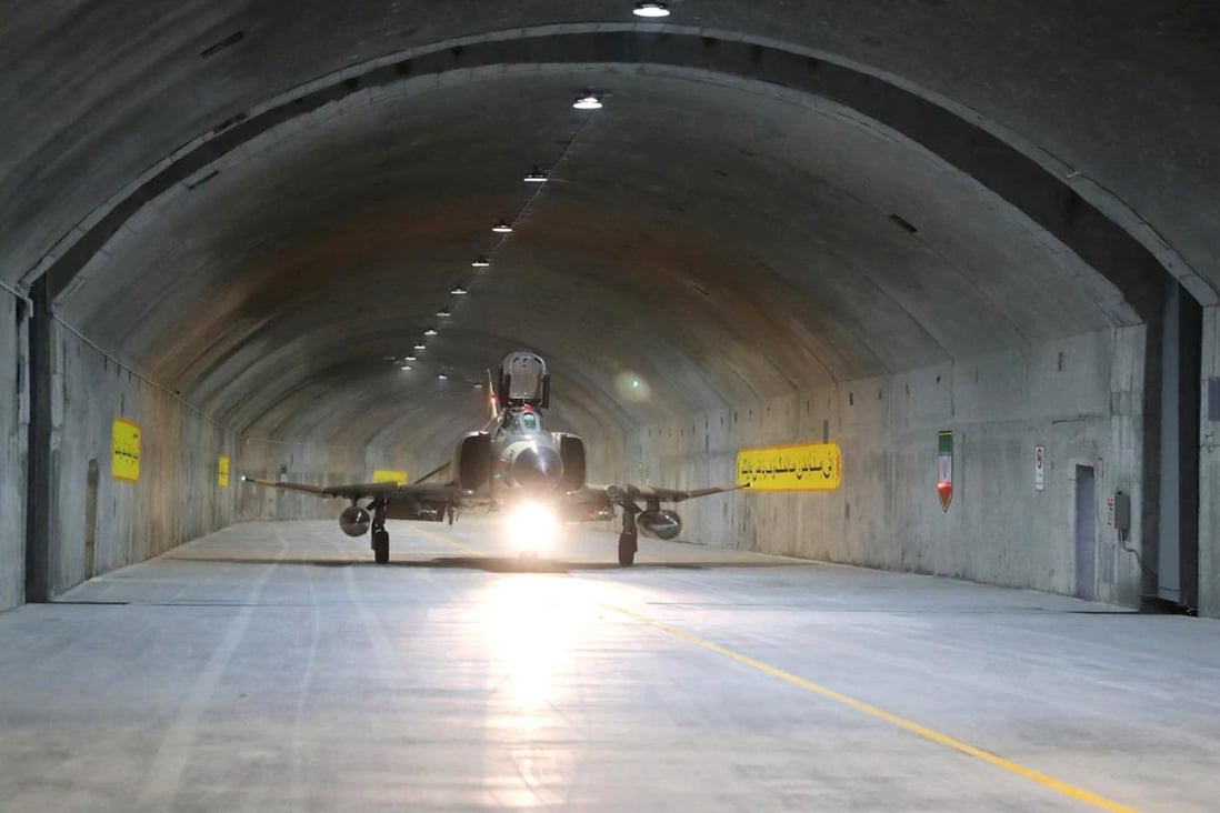 Iran unveils first underground base for fighter jets | South China ...