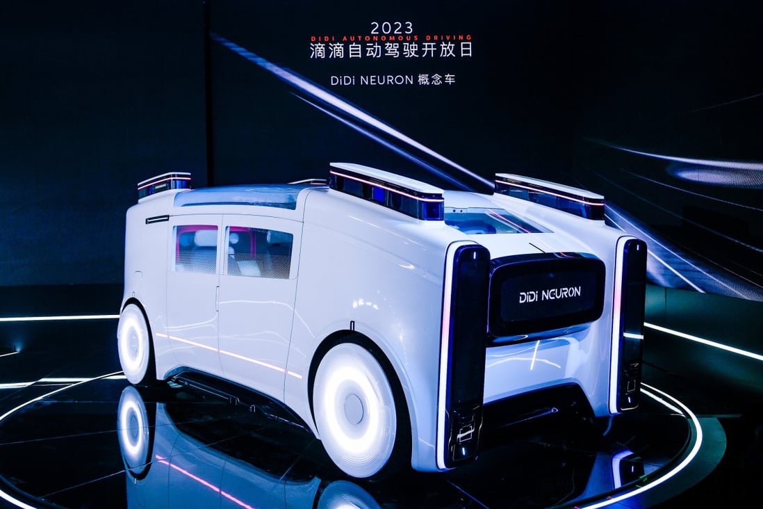 Chinese ride-hailing giant Didi Chuxing unveils robotaxi concept car ...