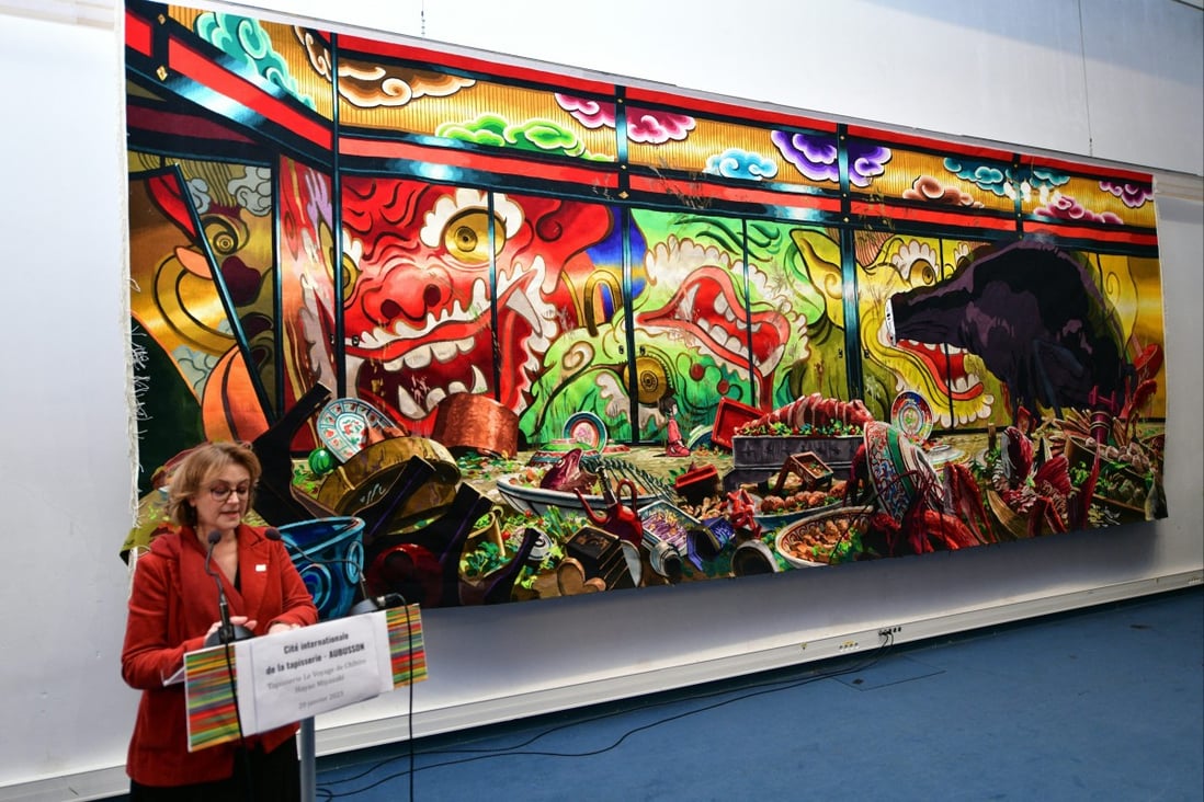 Studio Ghibli anime inspires French weavers as they create tapestry to ...