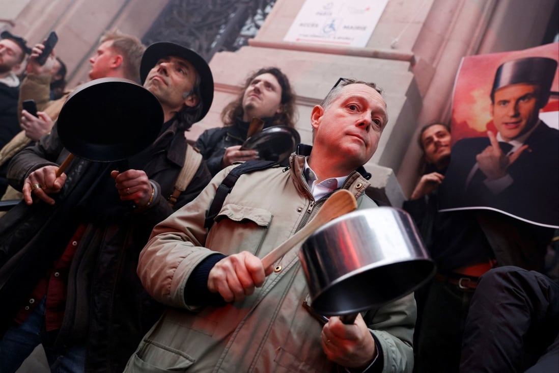 Cooking pots banned at anti-Macron protests in France, drawing ridicule ...