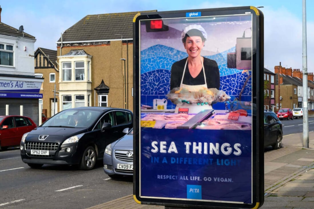 Eating cats and fish is the same thing, suggests advert outside UK chip ...