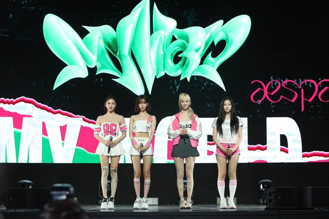 K-pop girl group Aespa on record-breaking new EP ‘Welcome to My World ...