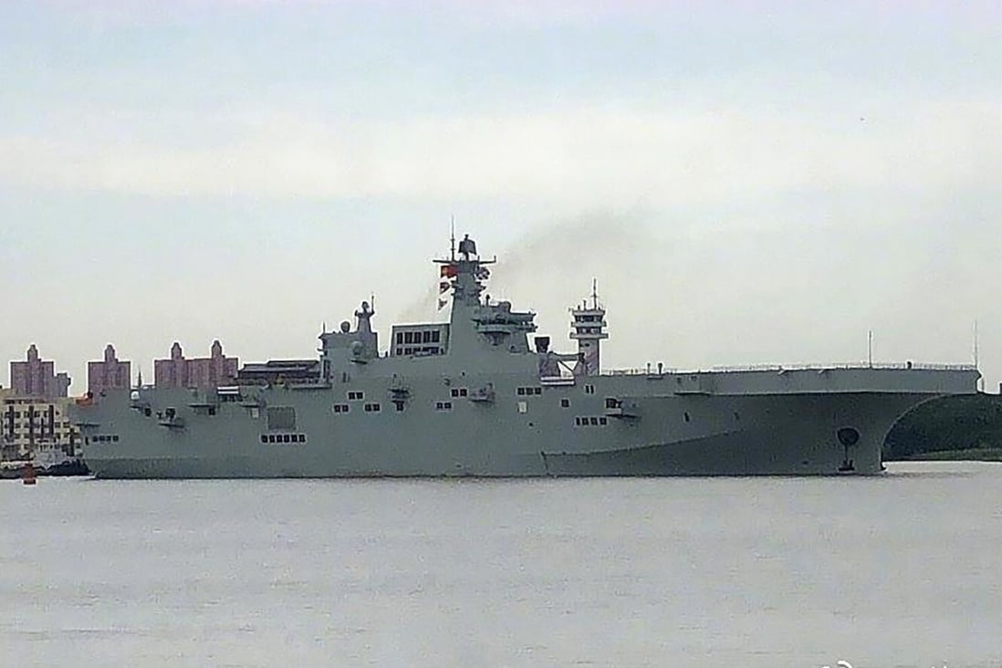Chinese military’s first Type 075 amphibious assault ship begins sea ...