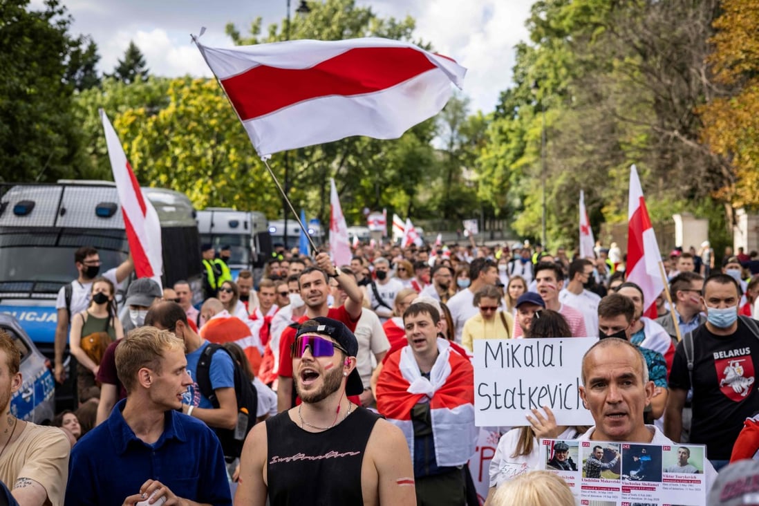 Hundreds in Warsaw protest against political repression in Belarus ...