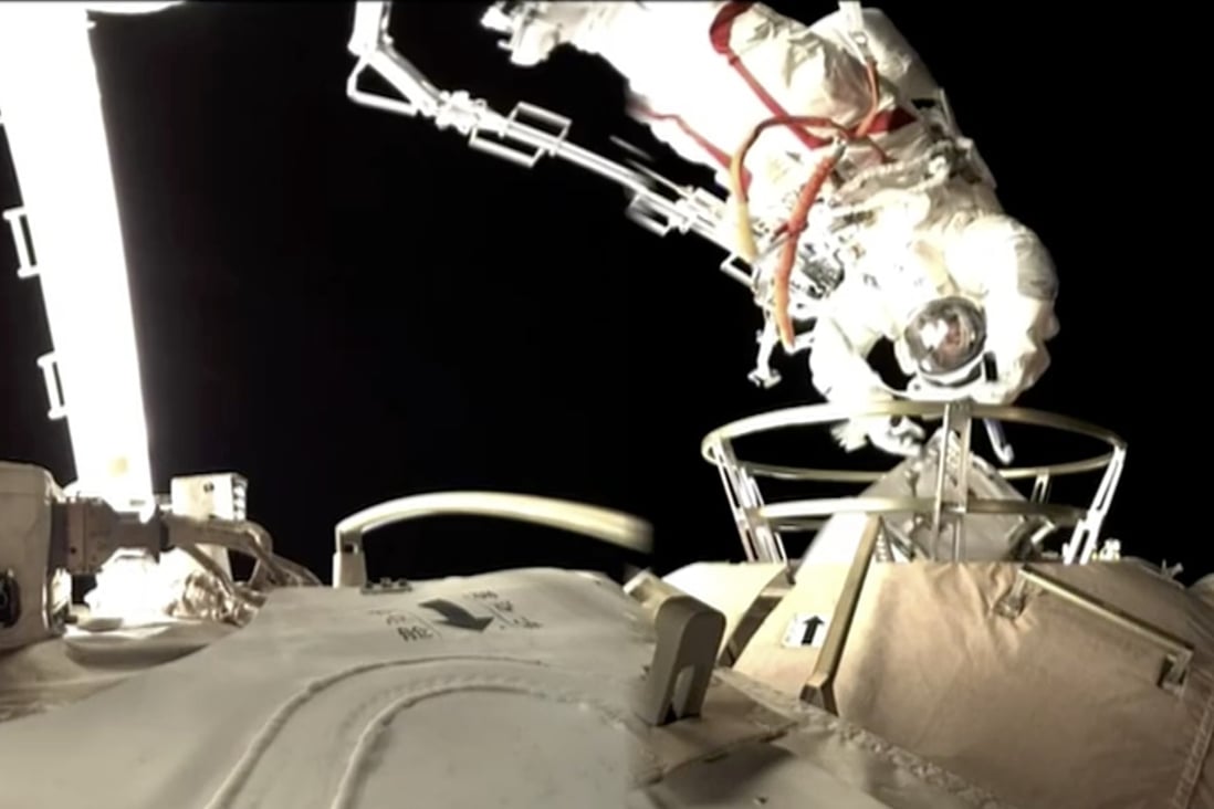 Chinese astronauts work on station’s robotic arm in second spacewalk ...
