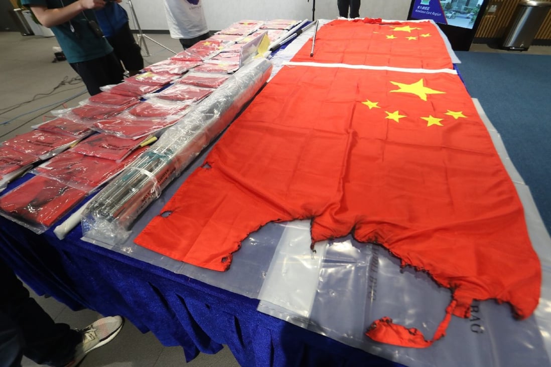 Hong Kong man arrested on suspicion of desecrating Chinese flag on ...