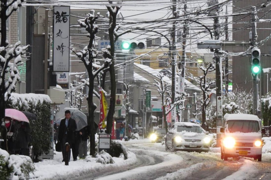 Heavy snow blankets eastern, northeastern Japan | South China Morning Post