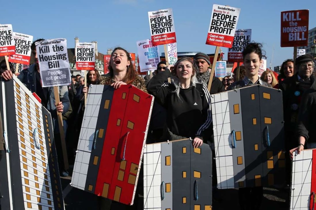 Thousands march in London housing crisis protest | South China Morning Post