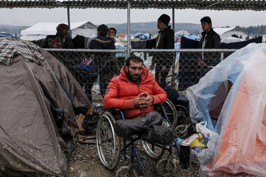 Wheelchair-bound refugees brave boats, border guards, flat tyres on way ...