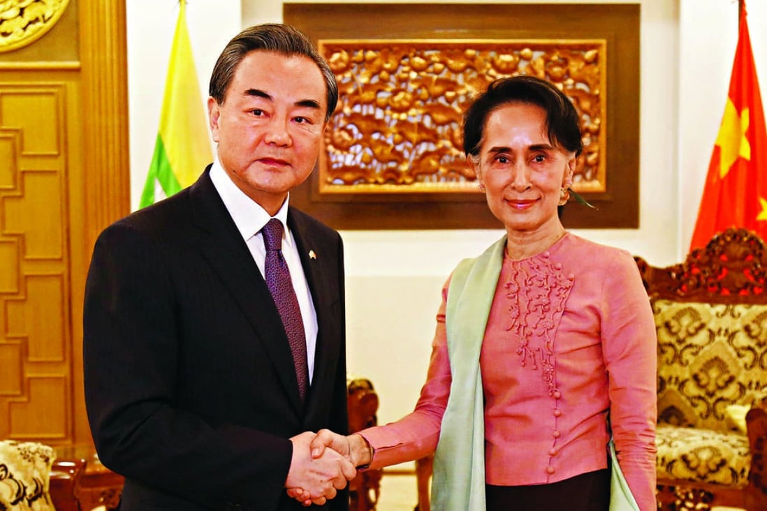 Chinese foreign minister Wang Yi meets Aung San Suu Kyi in Myanmar as ...
