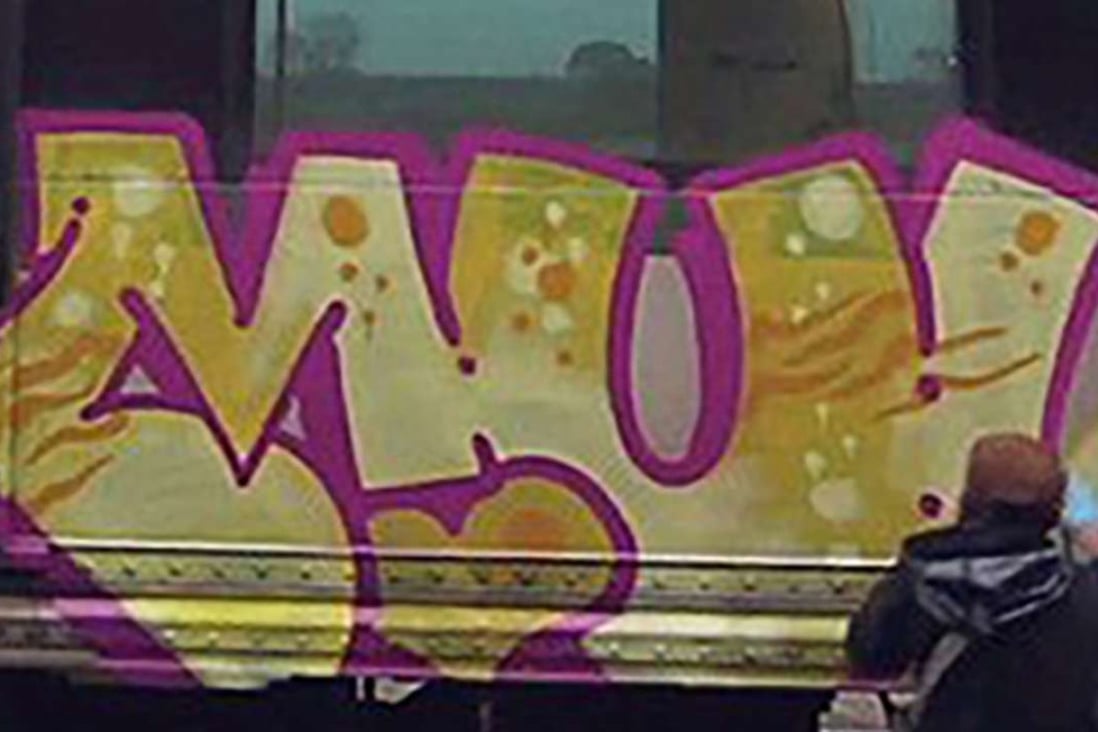 Video goes viral in China of three foreign vandals spray-painting ...