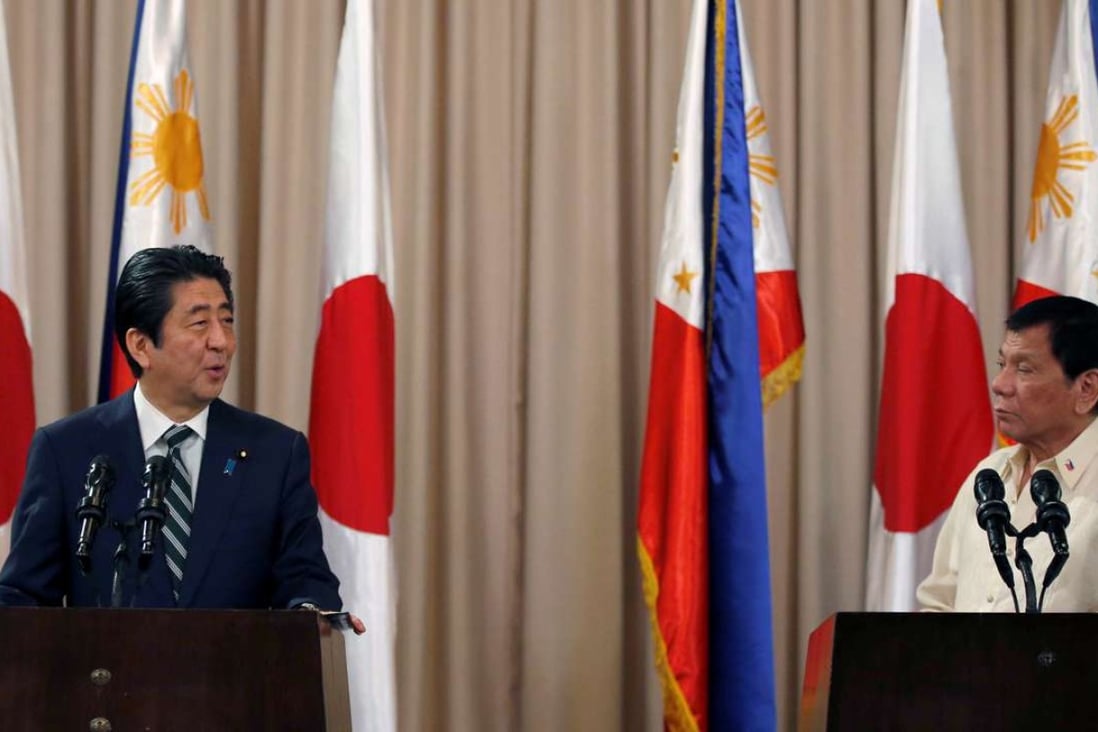 Japan’s Shinzo Abe pledges US$8.7 billion aid package for Philippines ...