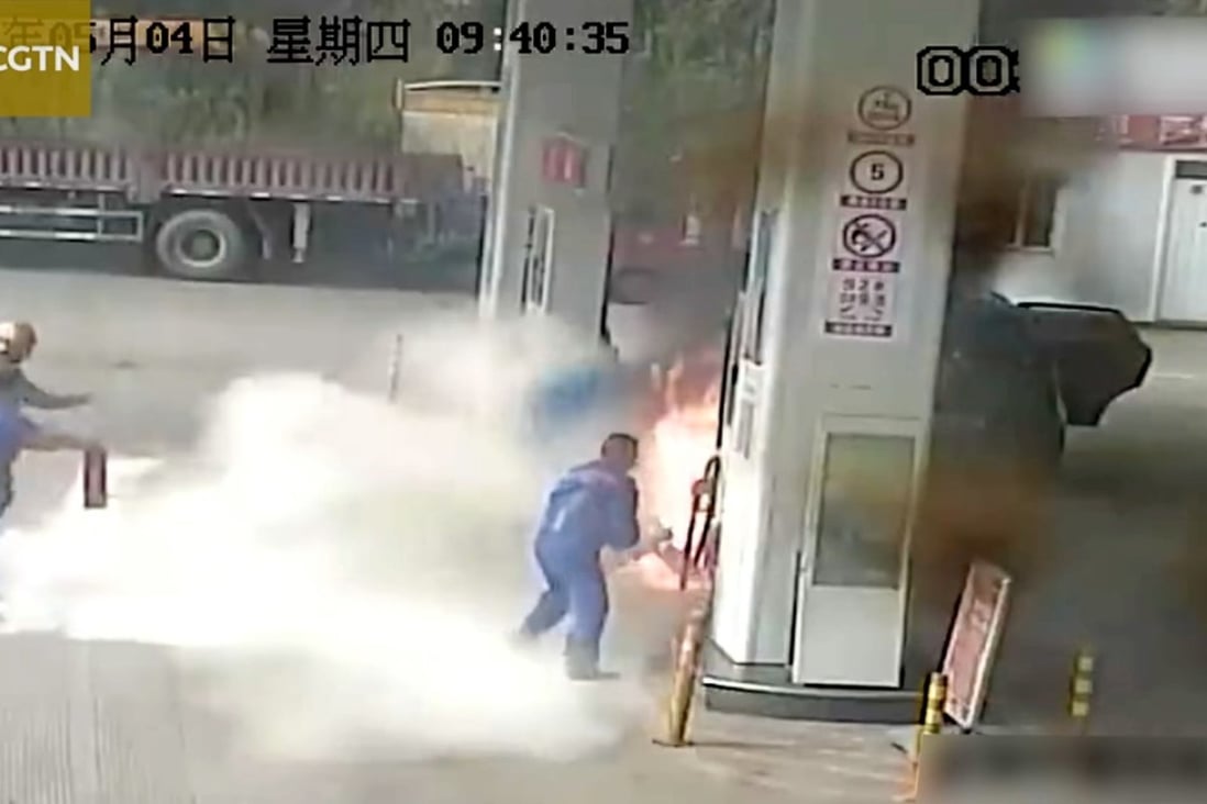 Workers at Chinese petrol station praised for preventing disaster ...