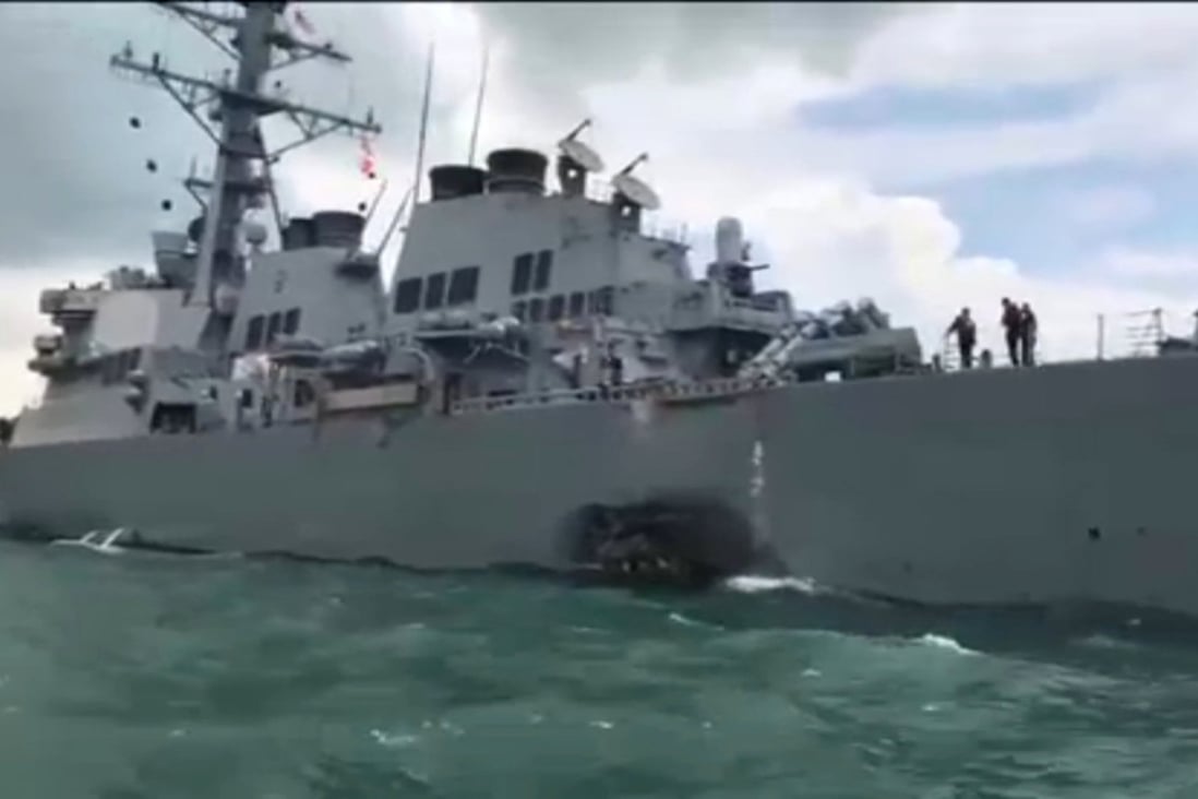 10 sailors missing after US destroyer John S. McCain and tanker collide ...