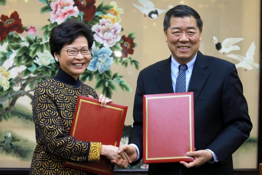Carrie Lam inks deal setting out Hong Kong’s role in Beijing’s global ...