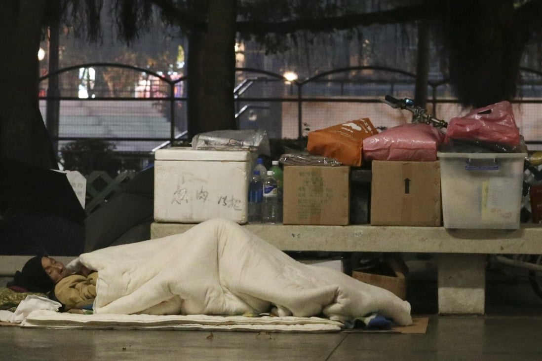 Hong Kong’s homeless retreat to temporary shelters as cold weather hits ...