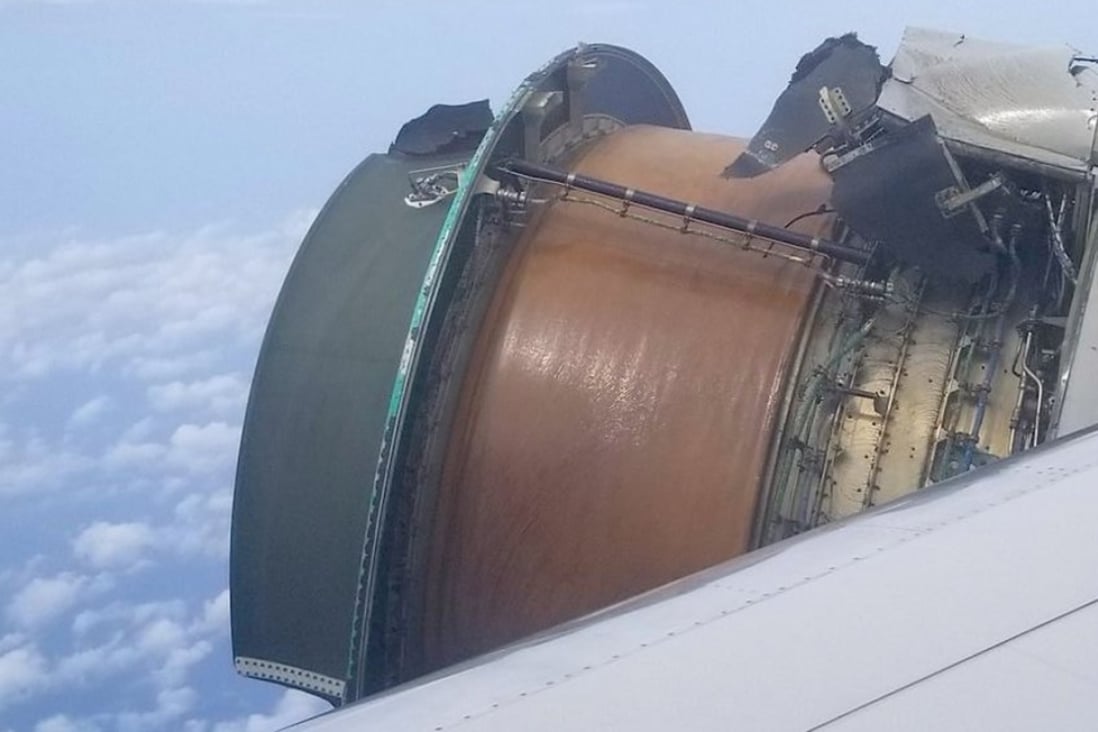 Terrifying video shows jet engine falling apart mid-flight on its way ...